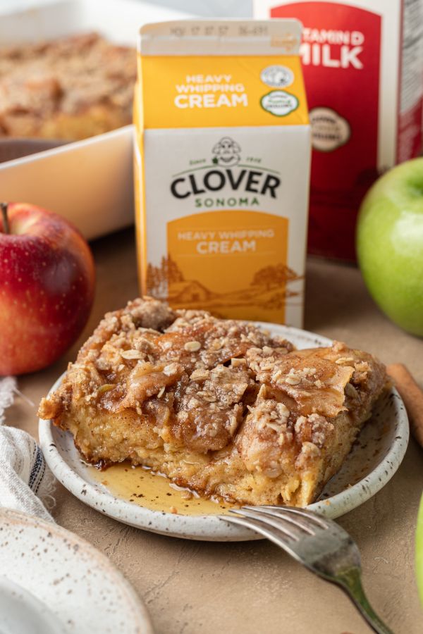Overnight Apple French Toast Casserole - Clover